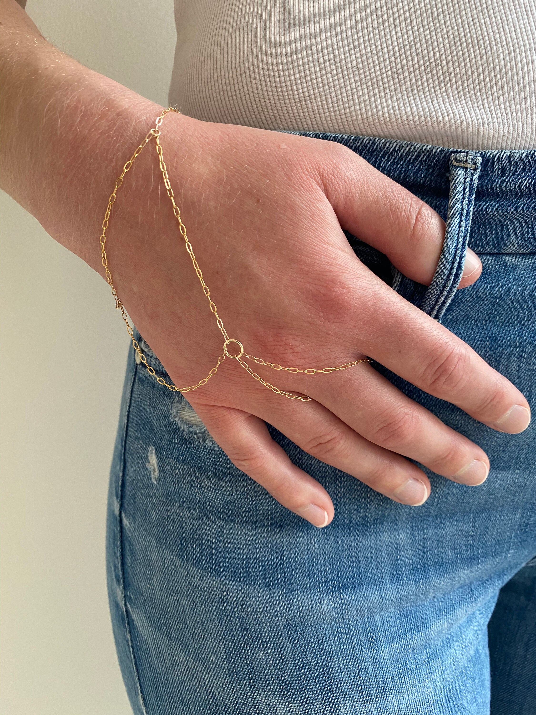 Ladies hand chain gold store