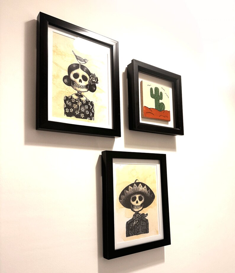 White or Black Frame 5x5 Talavera Tile Shadow Box Single Frame ...