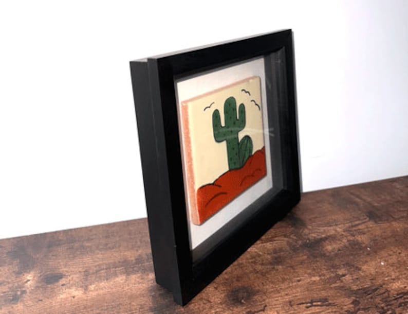 White or Black Frame 5x5 Talavera Tile Shadow Box Single Frame ...
