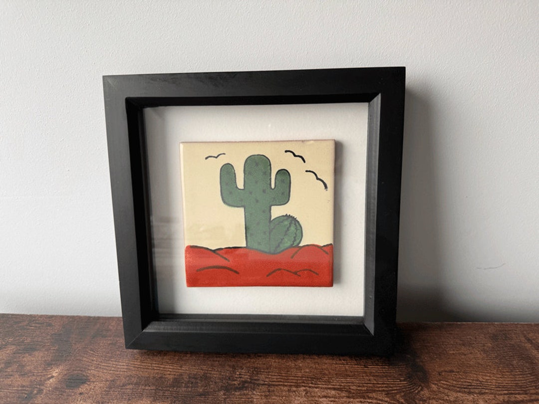 White or Black Frame 5x5 Talavera Tile Shadow Box Single Frame ...