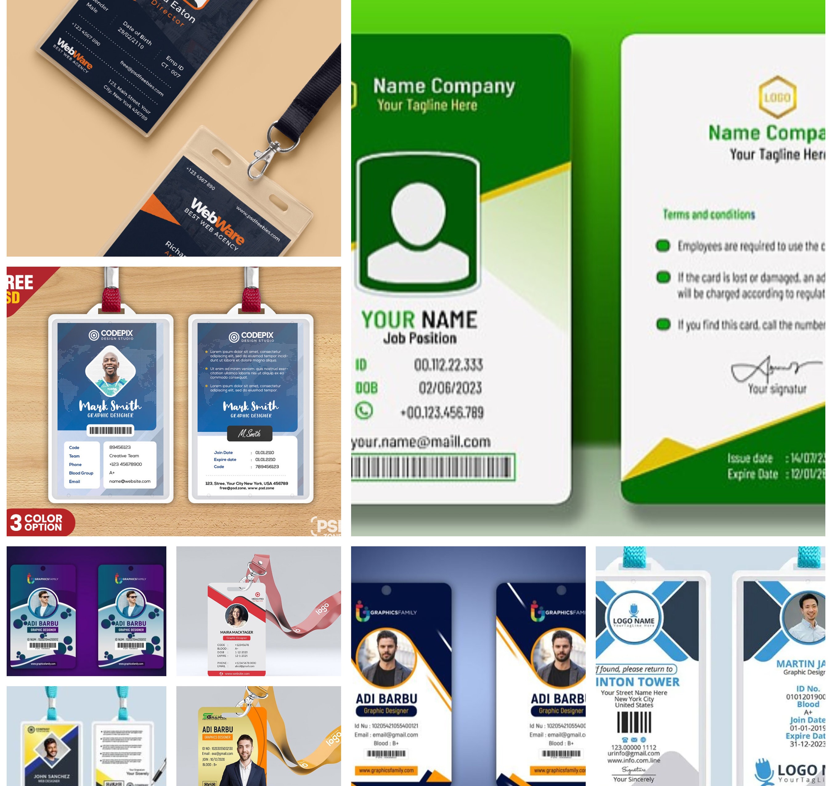 2000 Editable Business ID Card Templates, Premium Psd Files, Corporate ...