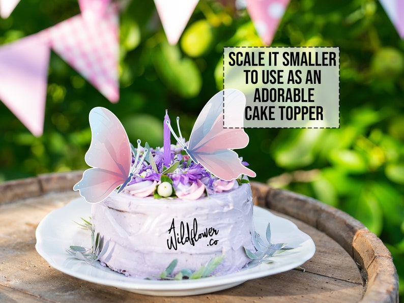 Large Watercolour Butterfly Decor, Resizable Insect Party Standee ...