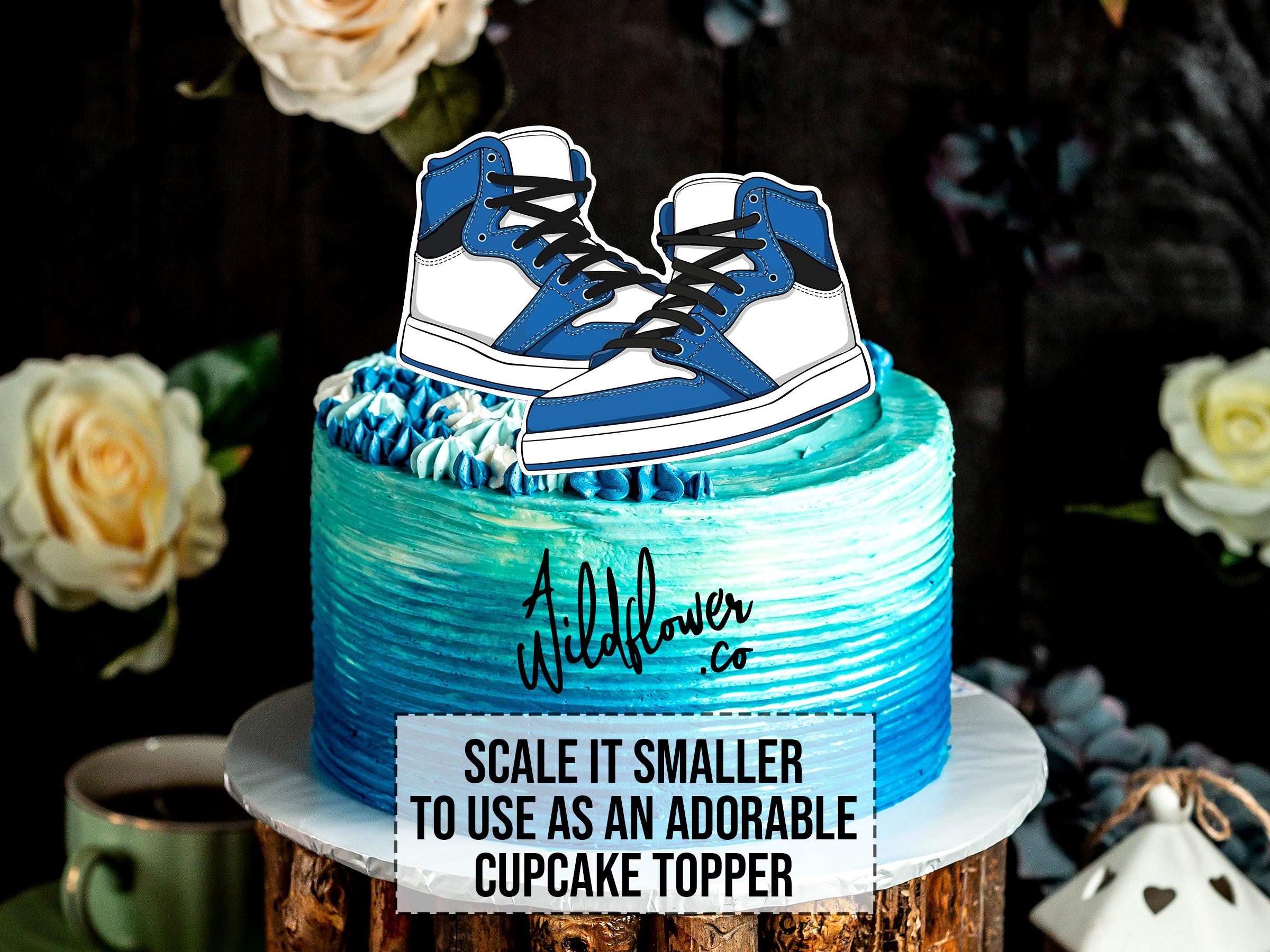 Blue Sneaker Cutout, Resizable Sneaker Ball Gala Standee, Party Decor ...