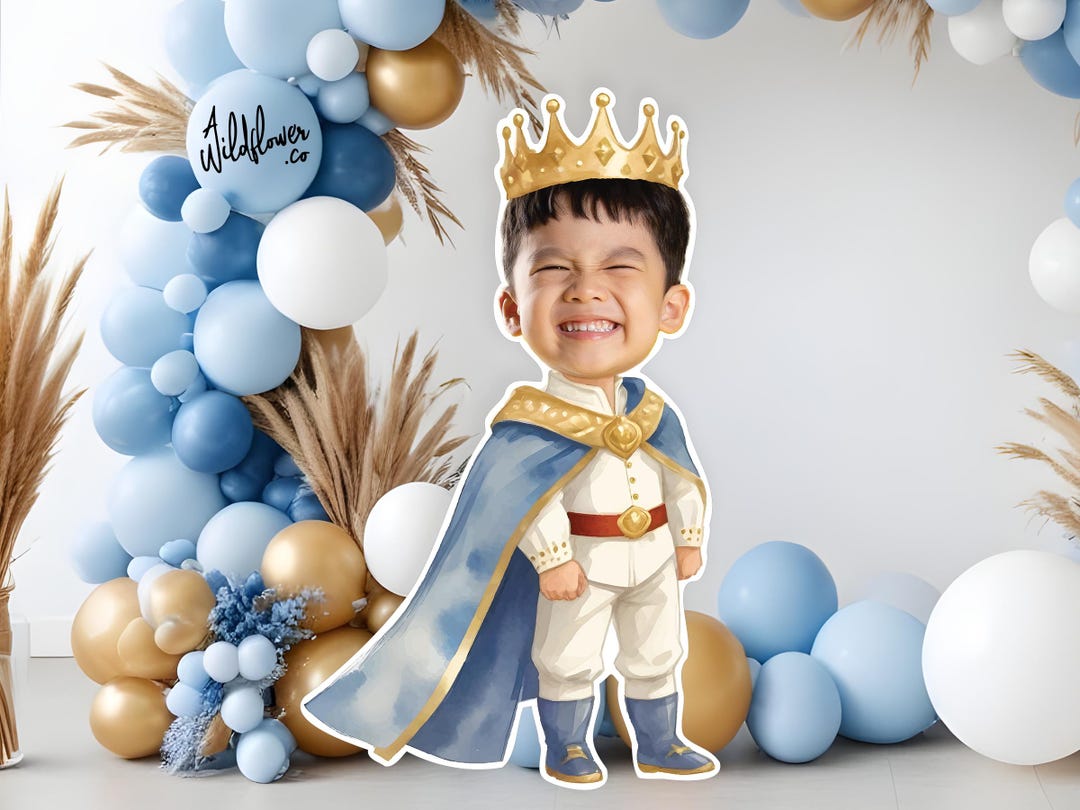 Prince Custom Face Cutout, Resizable King Standee, Royalty Party Decor ...