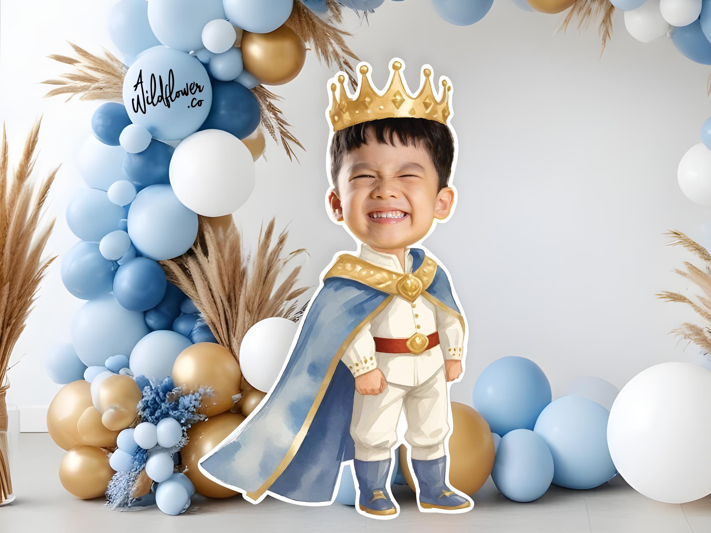 Prince Custom Face Cutout, Resizable King Standee, Royalty Party Decor ...