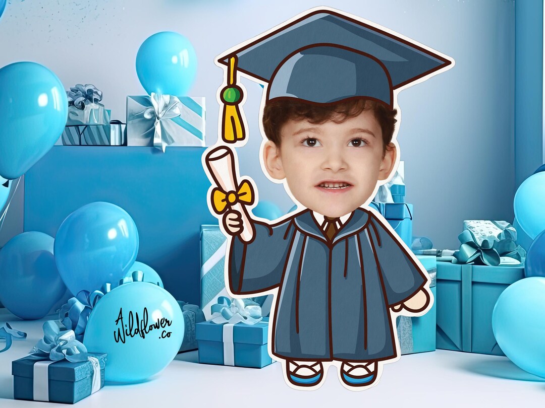 Graduation Custom Face Cutout, Resizable Grad School Standee, Preschool ...