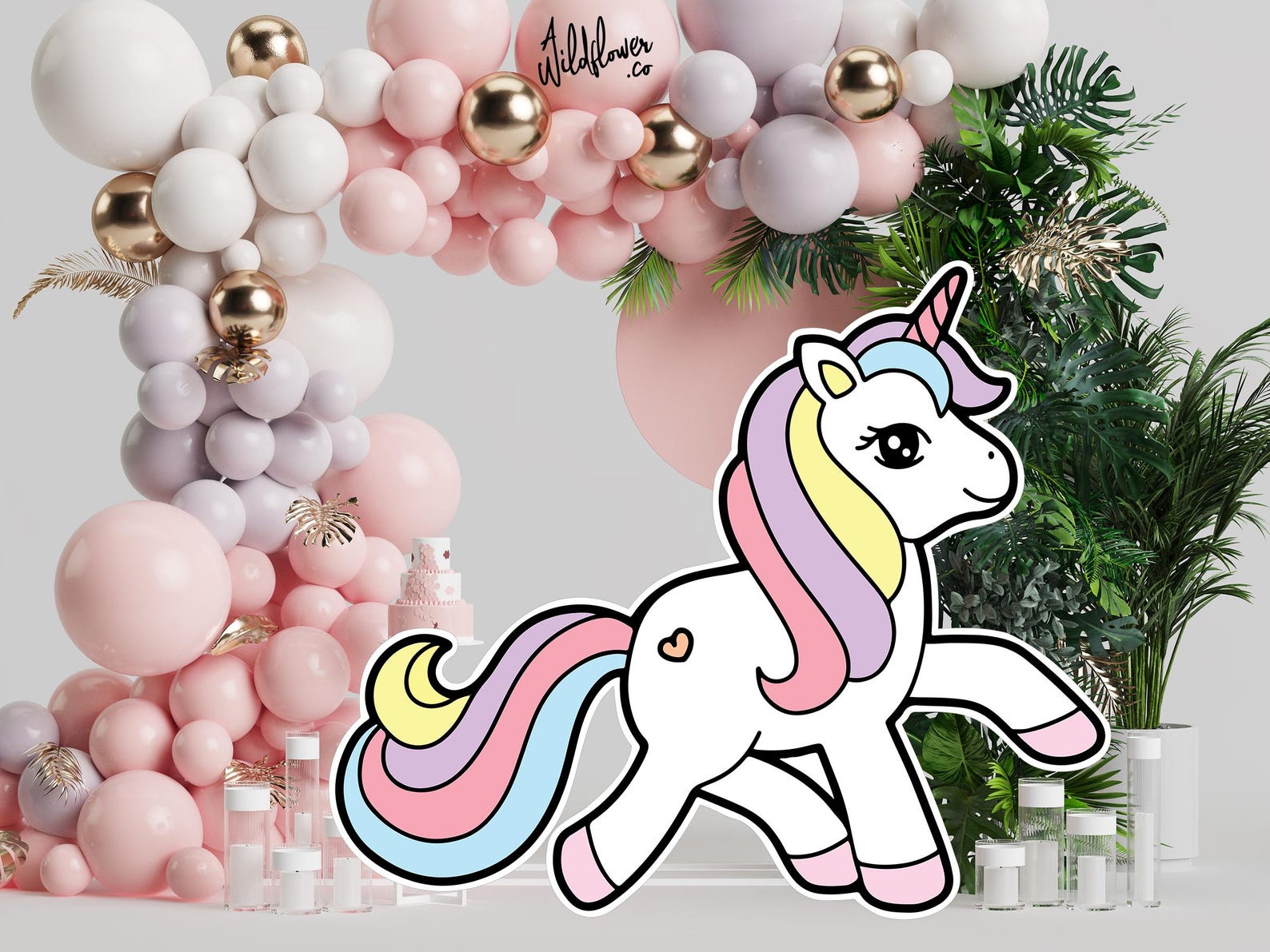 Resizable Unicorn Cut Out, Large Mythical Animal Standee, Cute Party ...