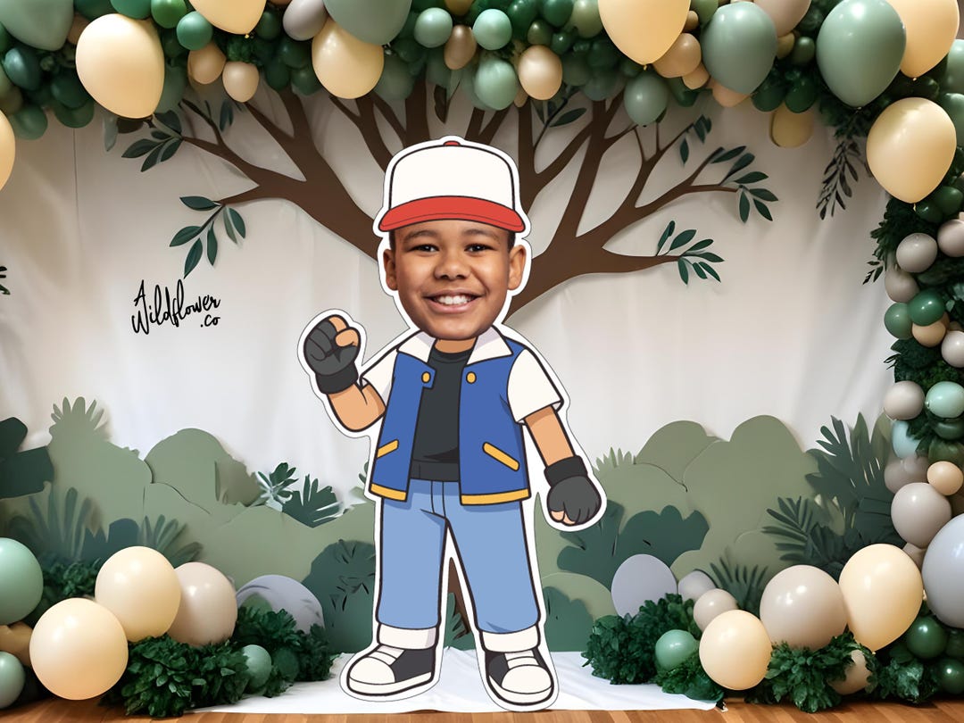 Trainer Custom Face Cut Out Standee, Party Decor, Cake Topper ...