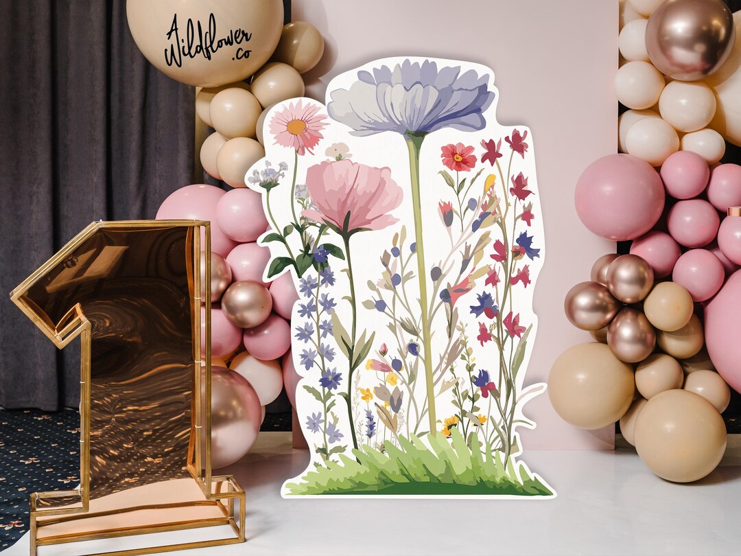 Resizable Flowers Cutout, Large Floral Standee, Birthday Party Decor ...