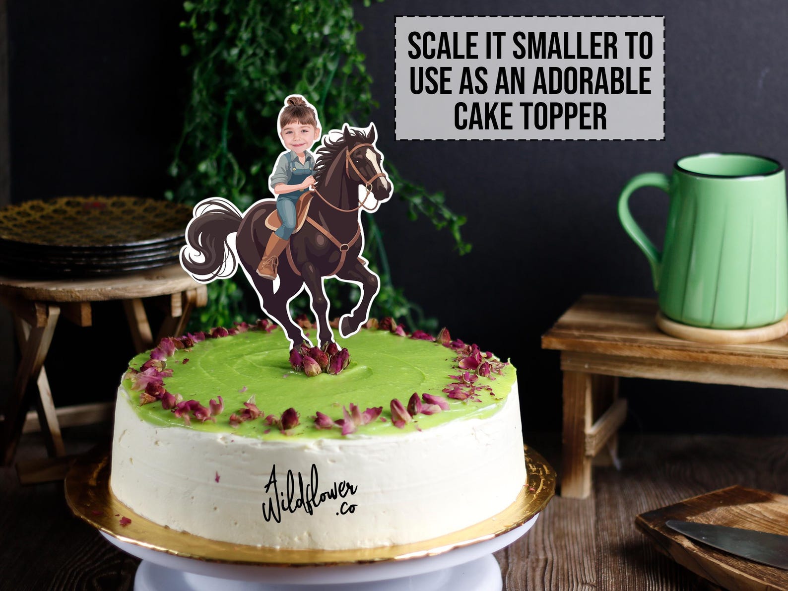 Horse Ride Custom Face Cutout, Cowboy Standee, Personalise Party Decor ...