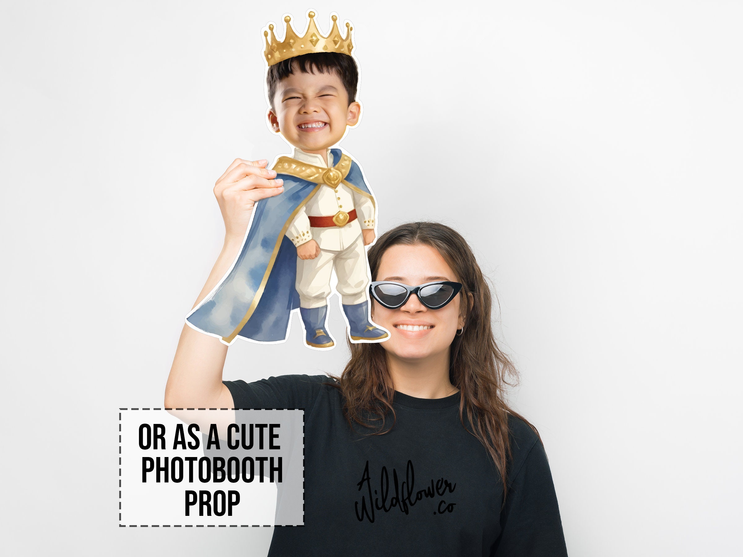 Prince Custom Face Cutout, Resizable King Standee, Royalty Party Decor ...
