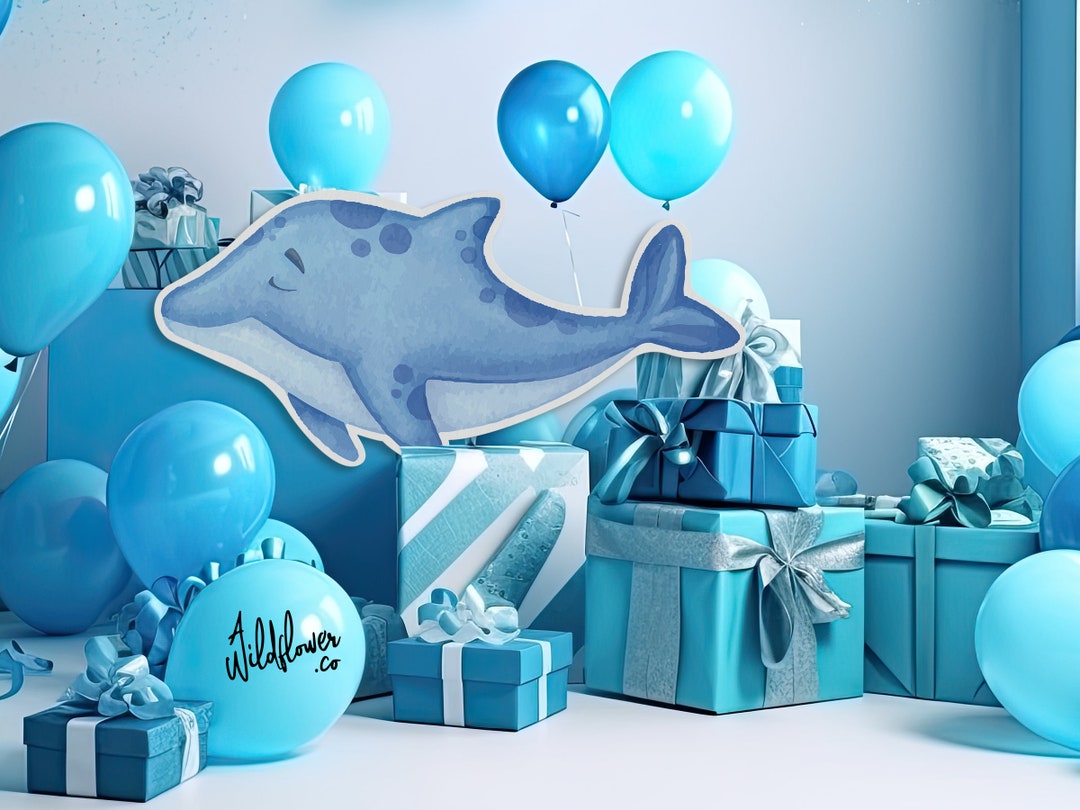 Resizable Watercolour Dolphin Cut Out, Large Under Sea Standee ...