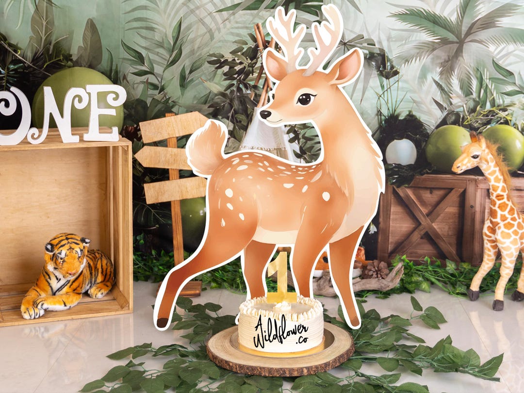 Deer Watercolour Cut Out, Large Resizable Animal Standee, Cute Party ...