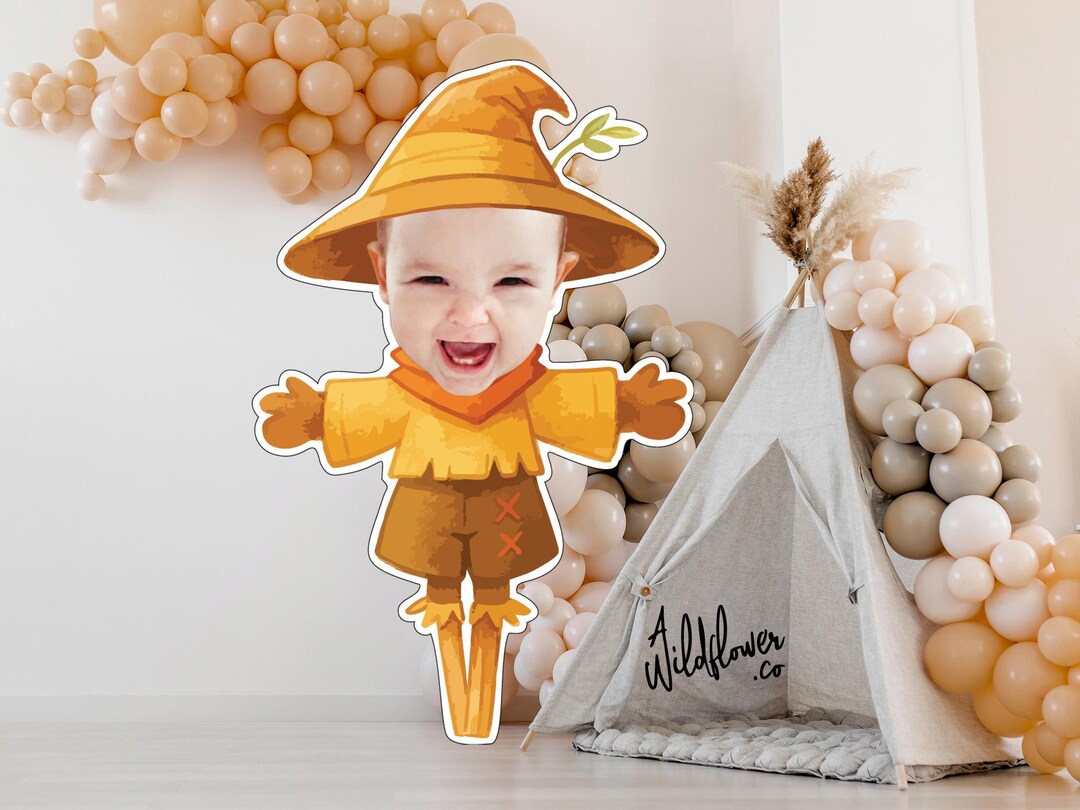 Scarecrow Thanksgiving Custom Face Cut Out Standee, Party Decor, Cake ...