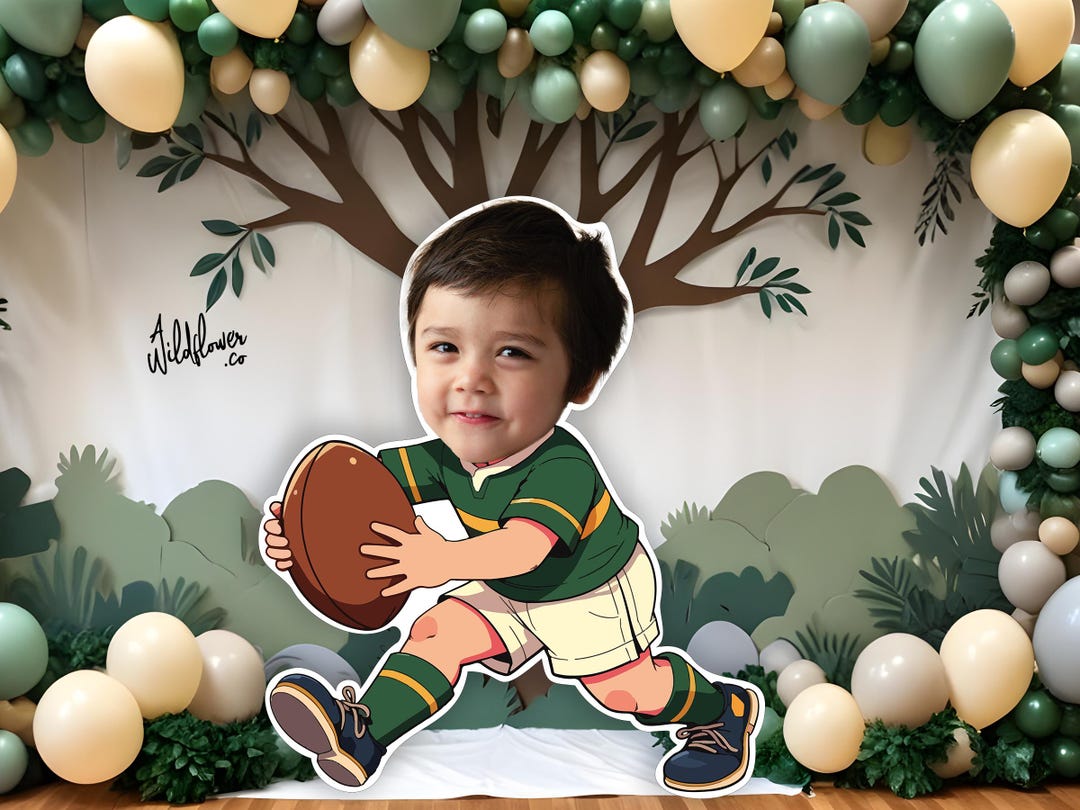 Football Custom Face Cutout, Rugby Resizable Sports Standee Party Decor ...