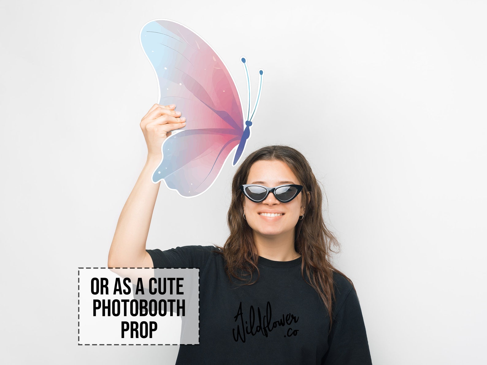 Large Watercolour Butterfly Decor, Resizable Insect Party Standee ...