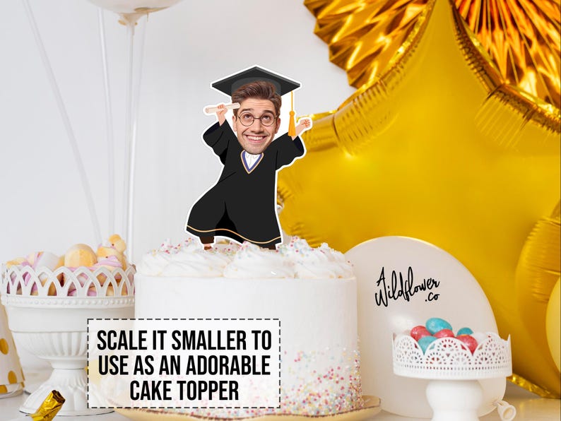 Graduation Custom Face Cutout, Resizable Grad School Standee, High ...