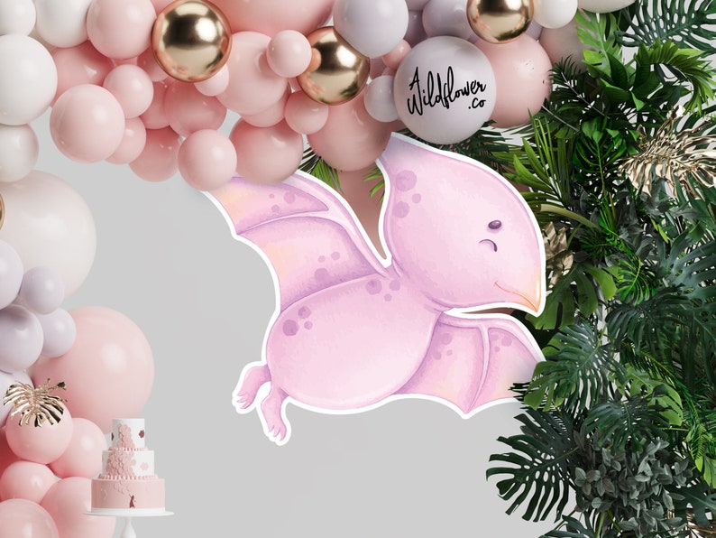 Large Resizable Dinosaur Standee, Watercolour Dino Cutout, Pterodactyl ...