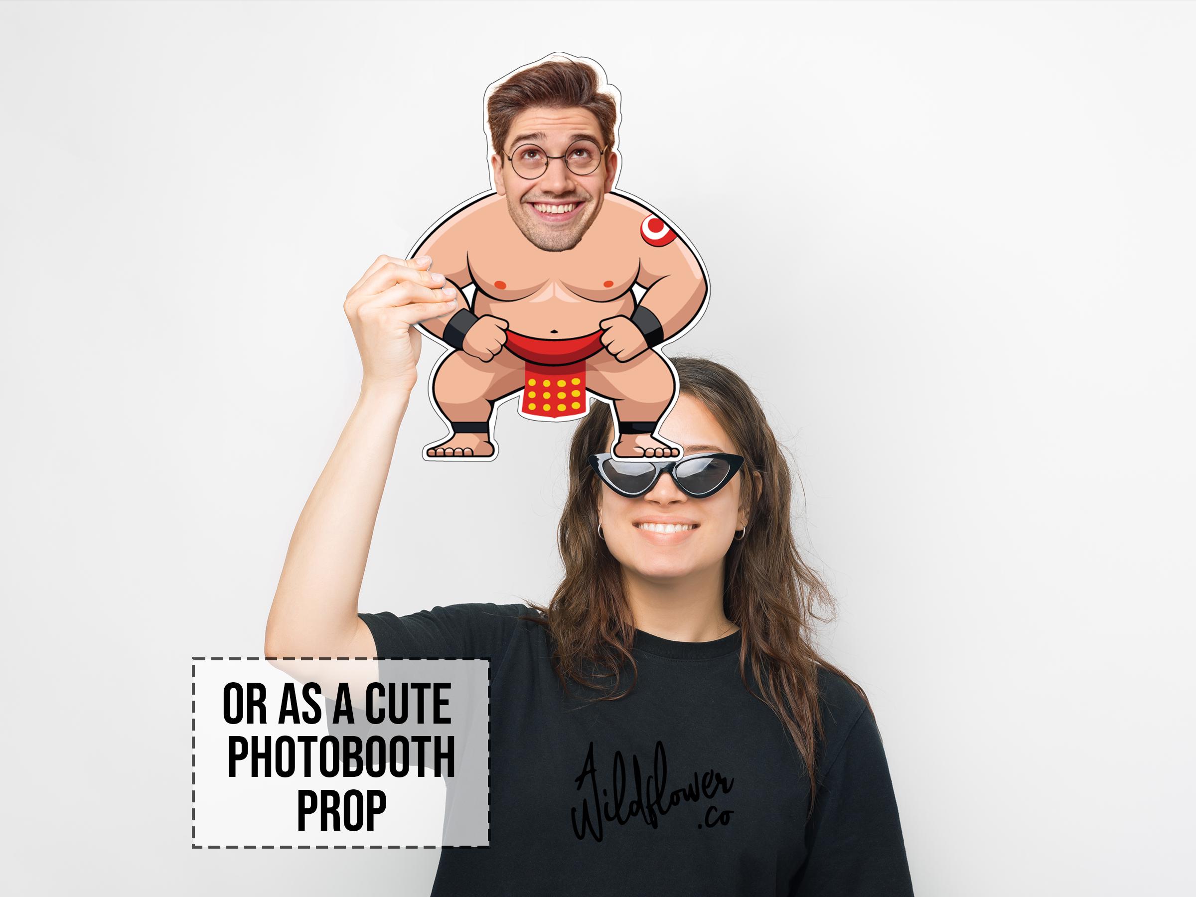 Sumo Wrestler Custom Face Cutout, Resizable Standee, Japanese Party ...