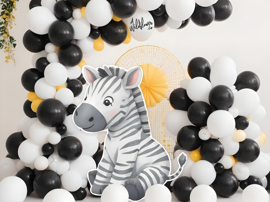Resizable Zebra Watercolour Cut Out, Large Animal Standee, Cute Party ...