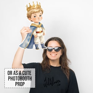 Large Prince Cutout, Resizable King Standee, Royalty Party Decor, Crown ...