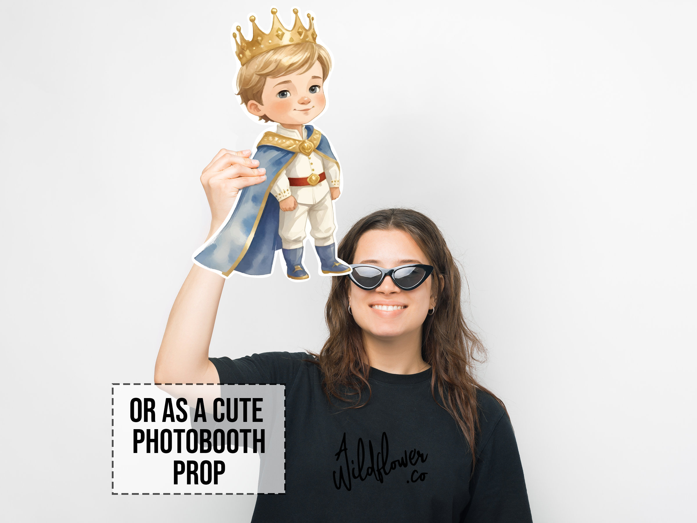 Large Prince Cutout, Resizable King Standee, Royalty Party Decor, Crown ...