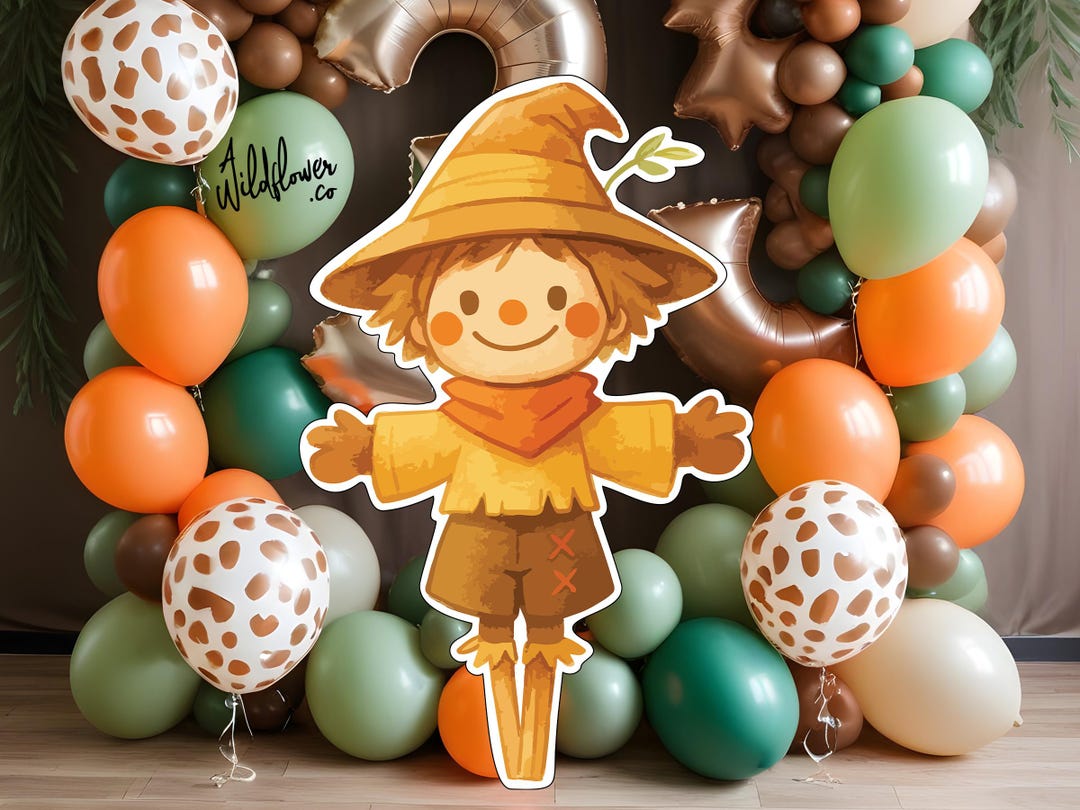 Scarecrow Thanksgiving Cut Out Standee, Autumn Fall Party Topper ...