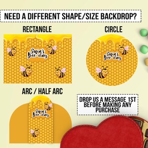 Bee Hive Custom Name Arch Backdrop Decoration Standee, Party Booth ...