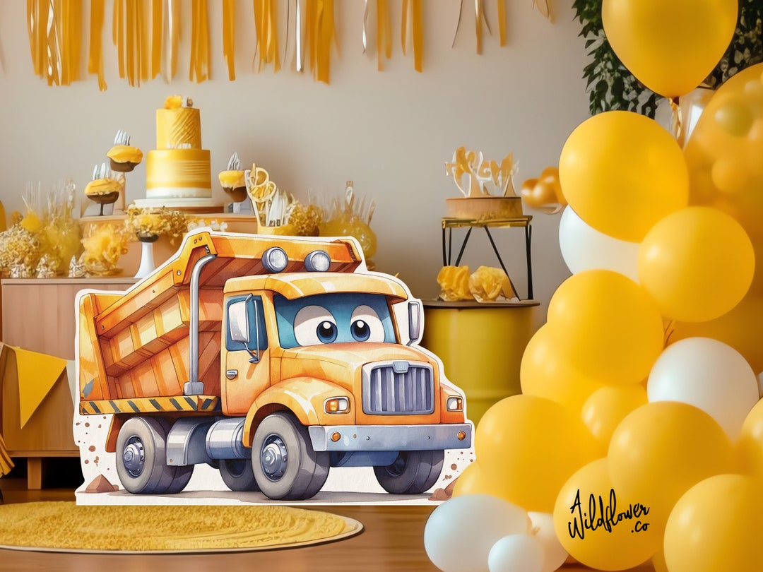 Large Truck Cut Out, Resizable Watercolour Construction Standee, Cute ...