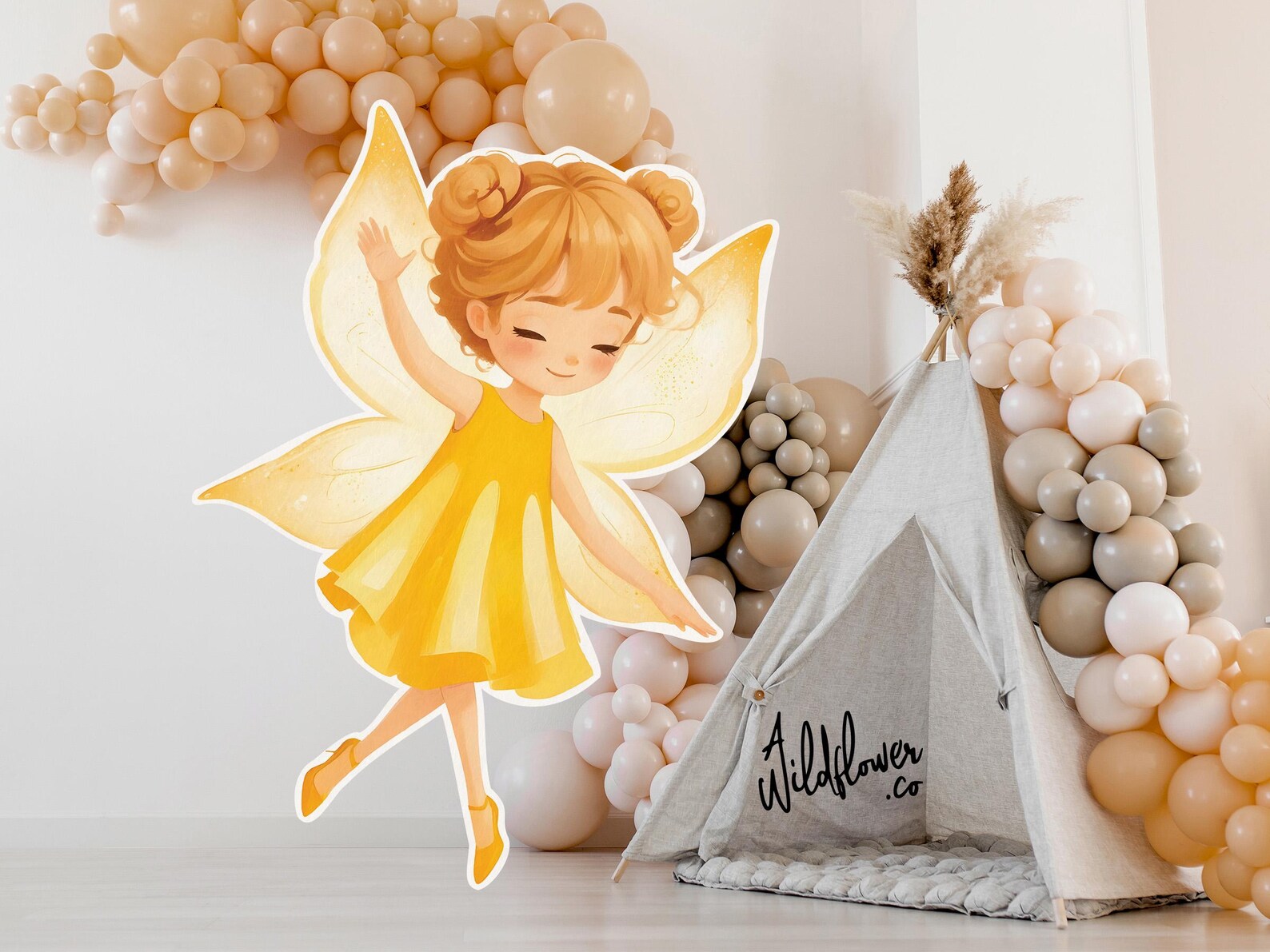 Large Fairy Cutout, Resizable Fairies Standee, Orange Blonde Party ...