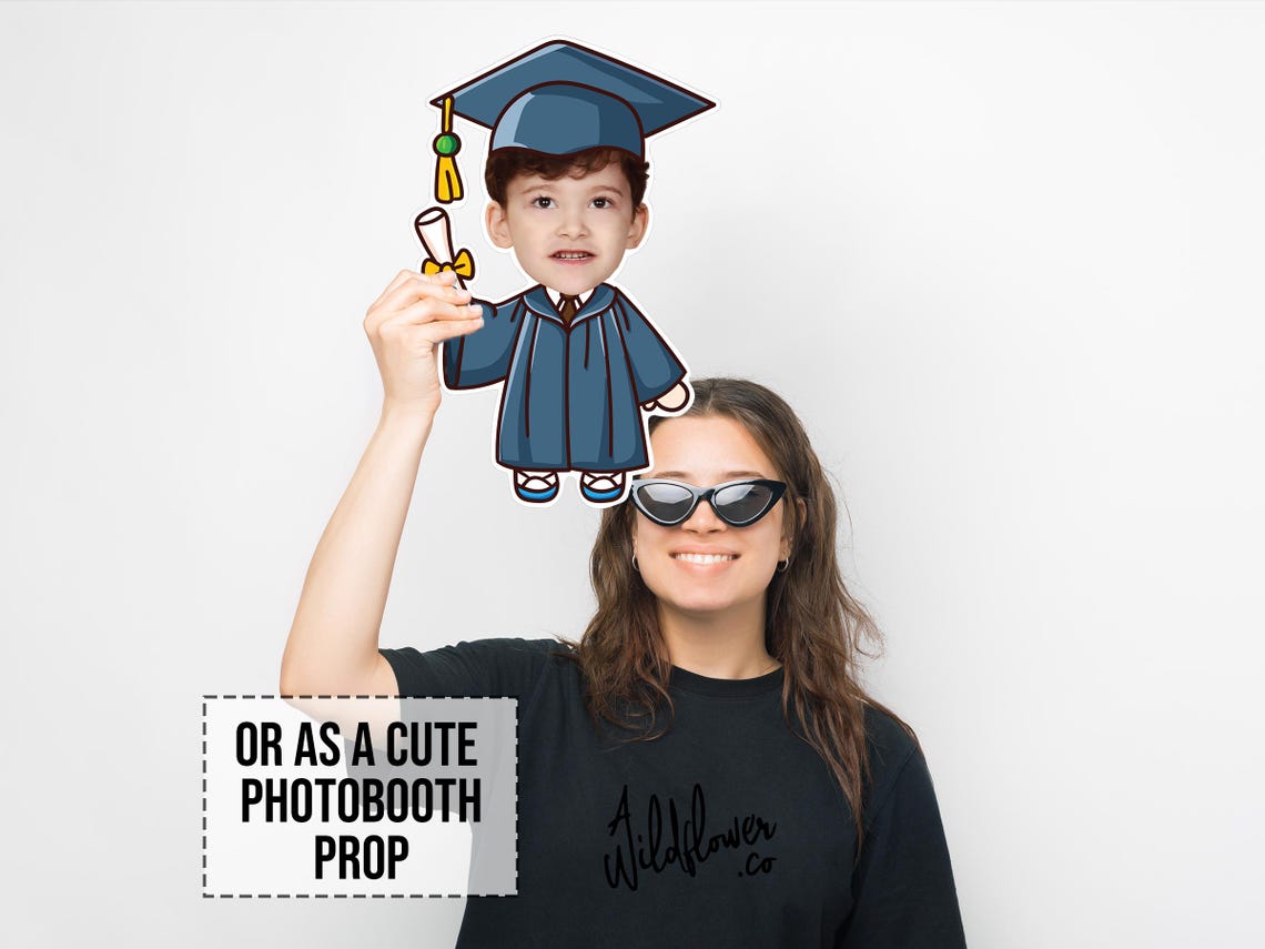 Graduation Custom Face Cutout, Resizable Grad School Standee, Preschool ...