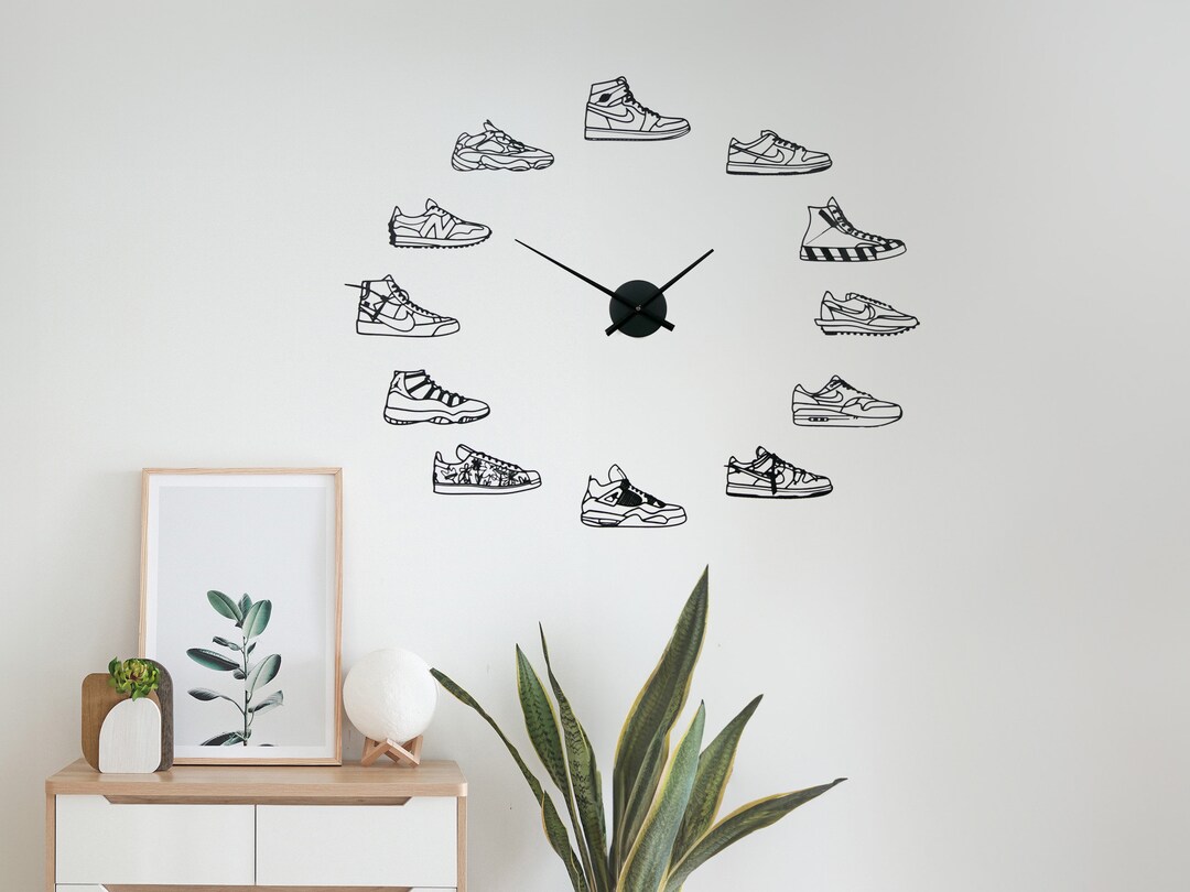 Sneakers Clock Wall Decoration With Iconic Sneaker Silhouettes - Etsy