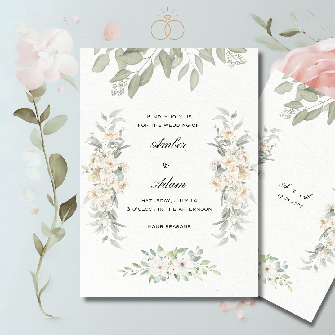 Modèle De Faire-part De Mariage, Faire-part De Mariage Imprimable ...