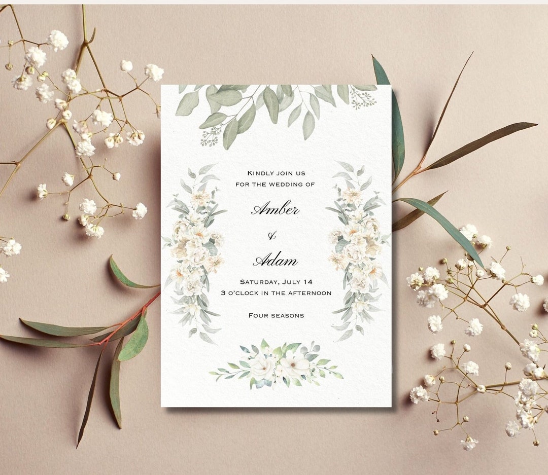 Modèle De Faire-part De Mariage, Faire-part De Mariage Imprimable ...