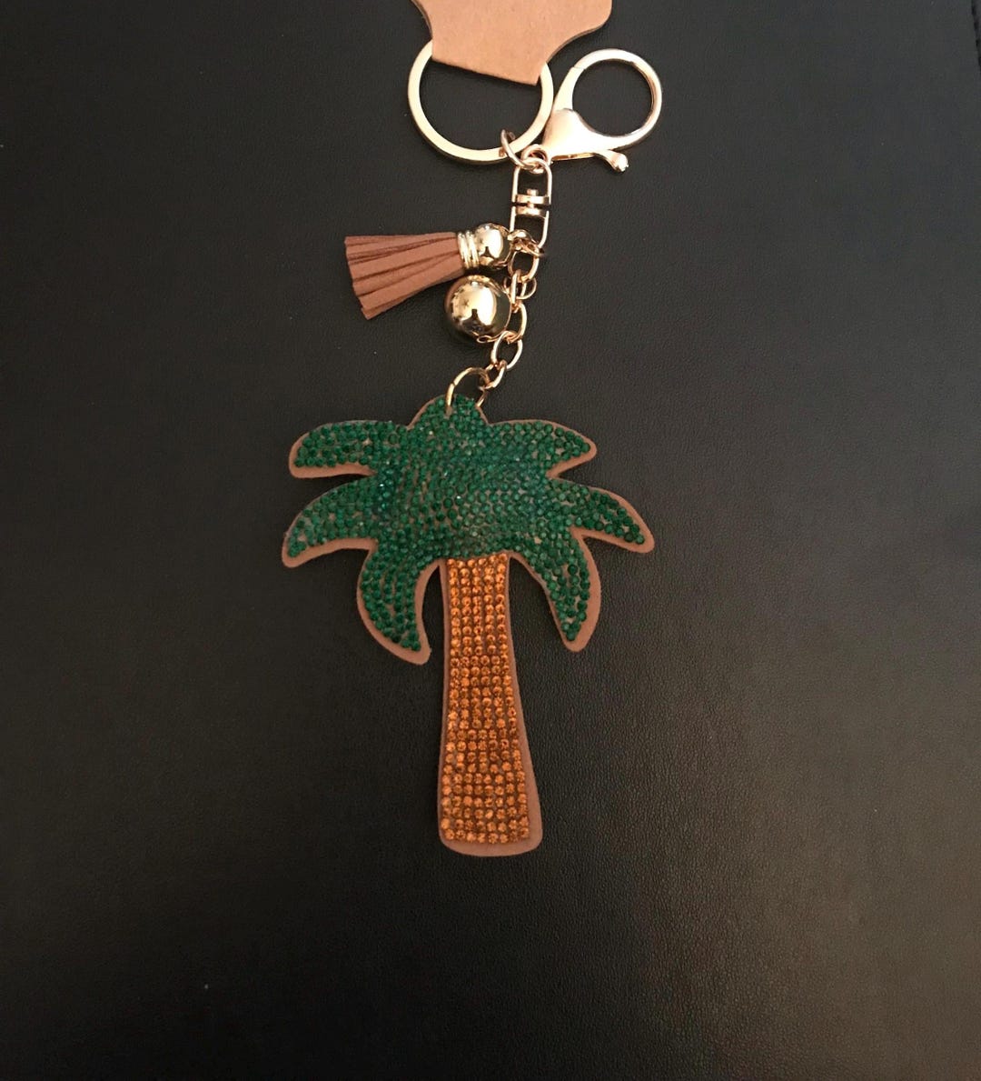 Palm Tree Key Chain/bag Charm - Etsy