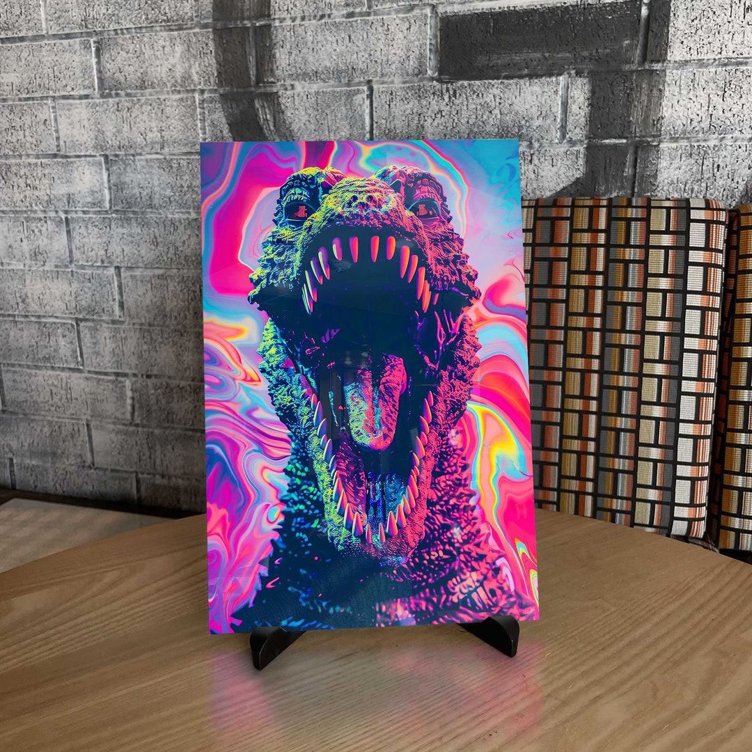 Godzilla Minus One Trippy Metal Poster, Wall Art Decor, Unique Home ...