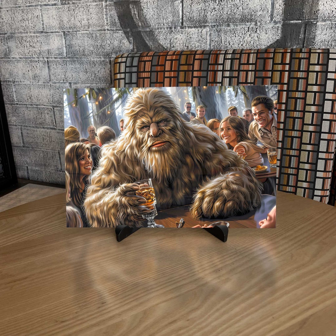 Sasquatch Whiskey Bigfoot Poster Printed on Metal, Unique Wall Art ...