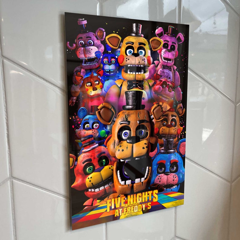 FNAF Metal Print Poster, Five Nights at Freddy's Home Decor, Gaming ...