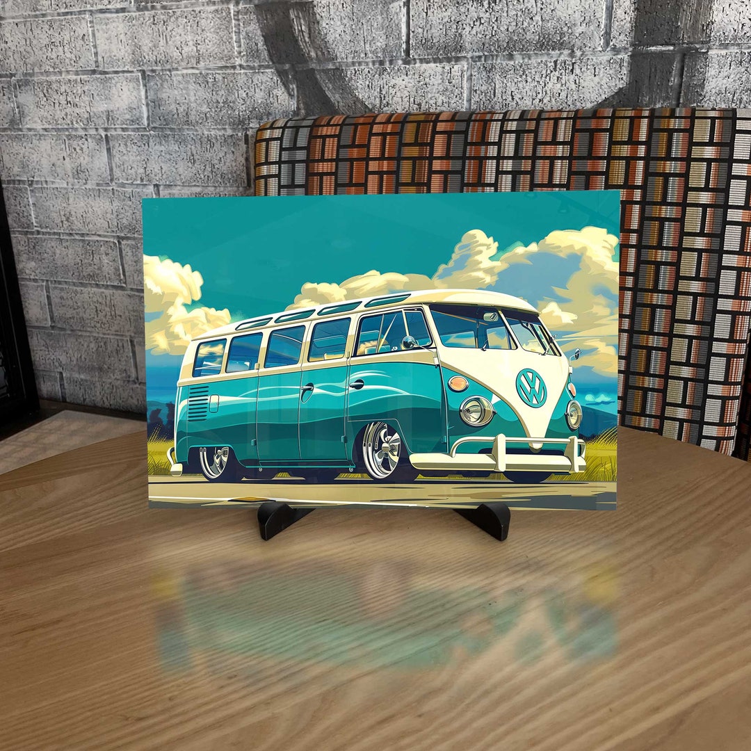 1965 23 Window Volkswagen Bus Poster Printed on Metal, Vintage VW Wall ...