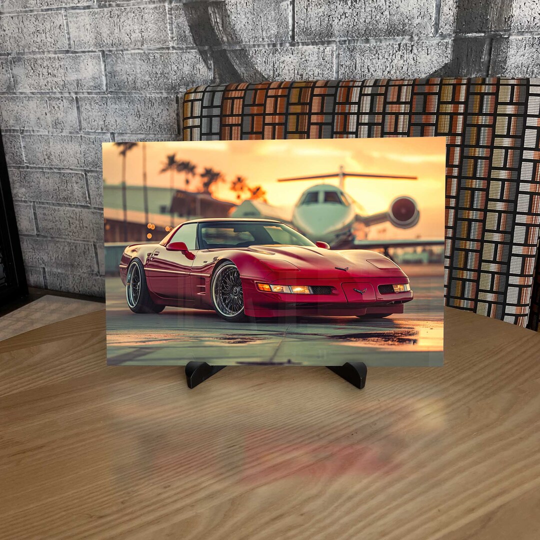 1996 Chevrolet Corvette C4 Poster Printed on Metal Corvette Wall Art ...
