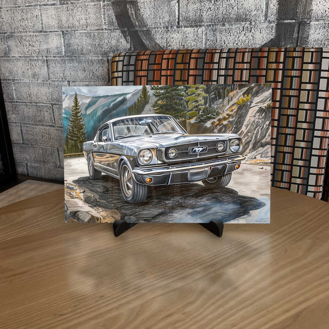 Classic Ford Mustang Poster Muscle Car Art Vintage Metal Wall Decor - Etsy