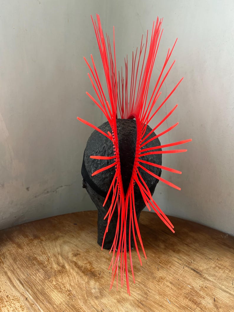 Mohawk Mohawk Sunbeam Crown, Mohawk Red ,festival Headpiece, Burning ...