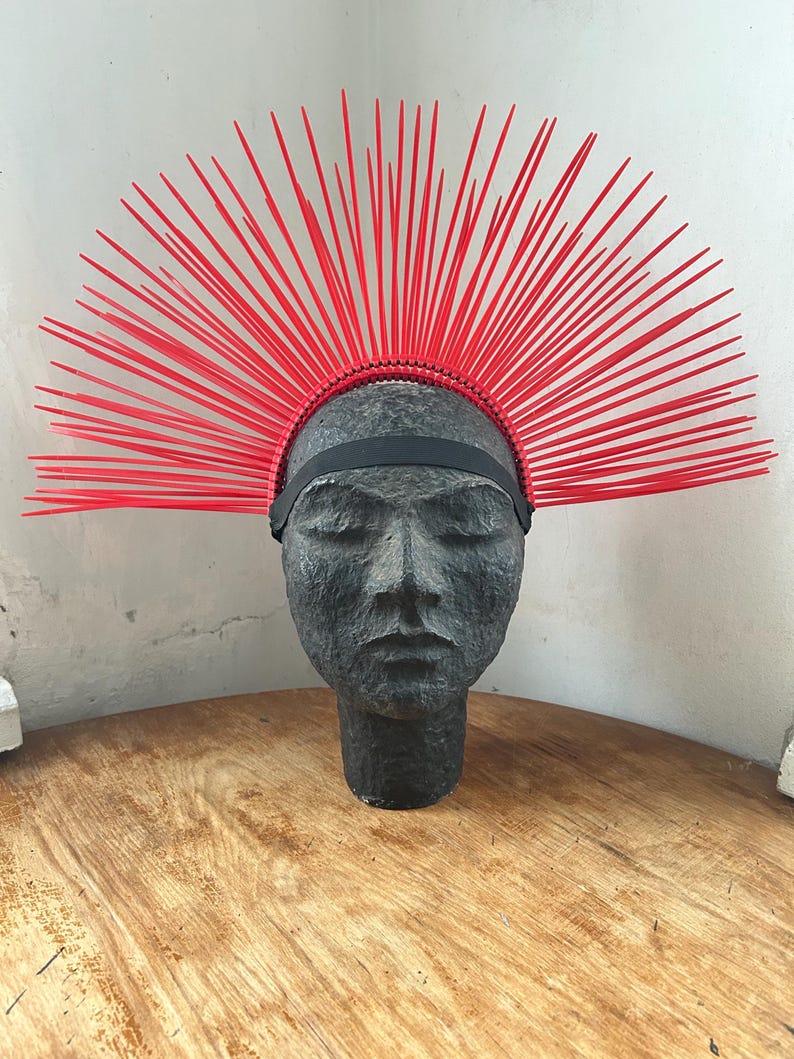Mohawk Mohawk Sunbeam Crown, Mohawk Red ,festival Headpiece, Burning ...