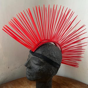 Mohawk Mohawk Sunbeam Crown, Mohawk Red ,festival Headpiece, Burning ...