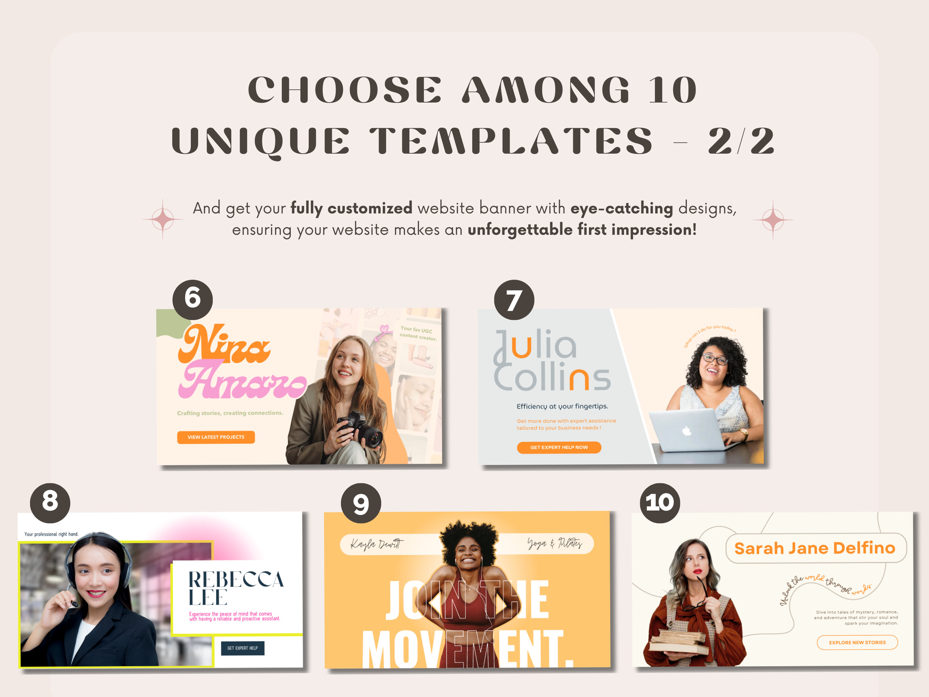Custom Hero Banner Design for Websites Squarespace, Wordpress, Shopify ...
