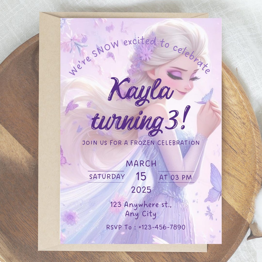 Frozen Birthday Invitation Elsa Two Party Invite elsa Birthday ...