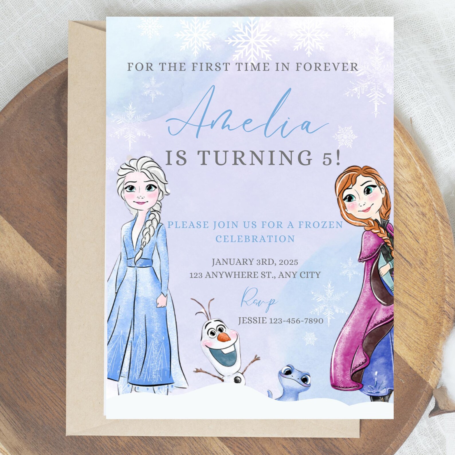 Frozen-inspired Birthday Invitation | Two Party | Invite |elsa Birthday ...