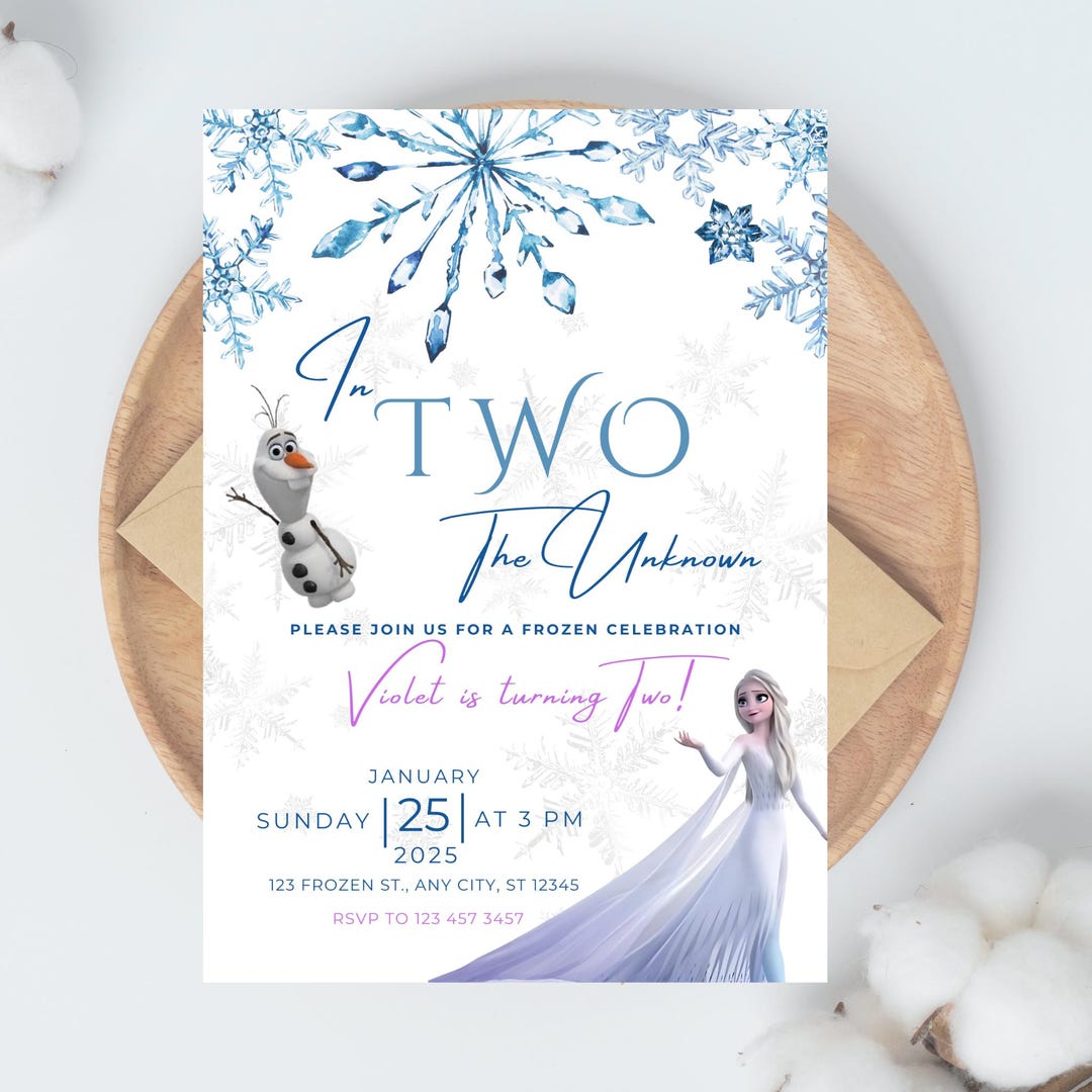 Frozen Birthday Invitation | Elsa Two Party | Invite |elsa Birthday ...