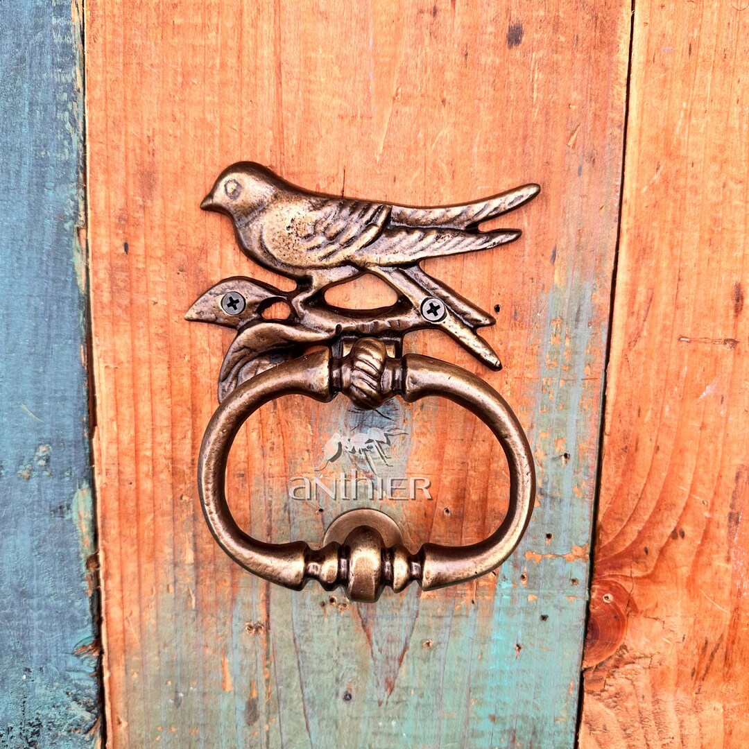 Bring the Joy of Spring to Your Home Antique Bronze Sparrow Door ...