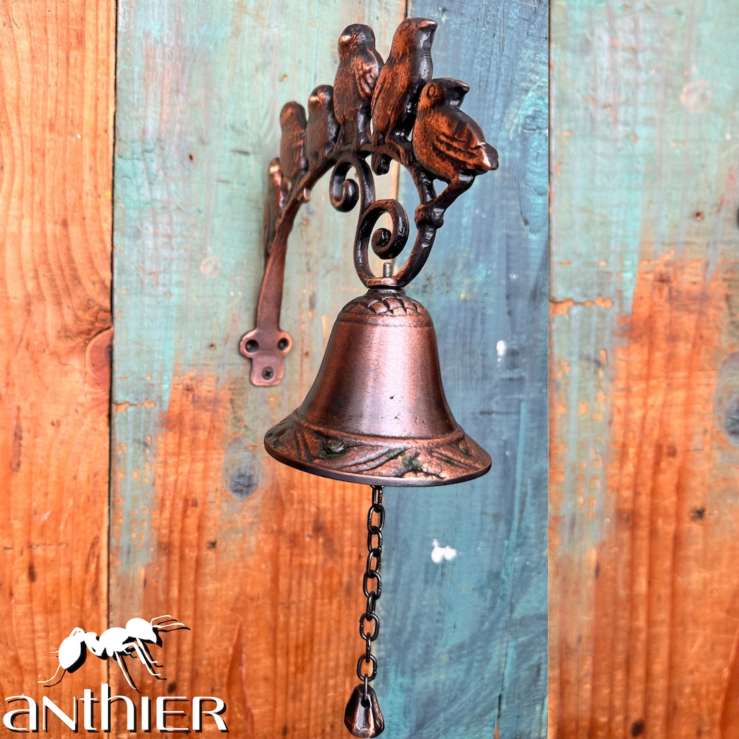 Elegant Antique Brass Bird Door Knocker Wall Mounted Door Bell, Temple ...